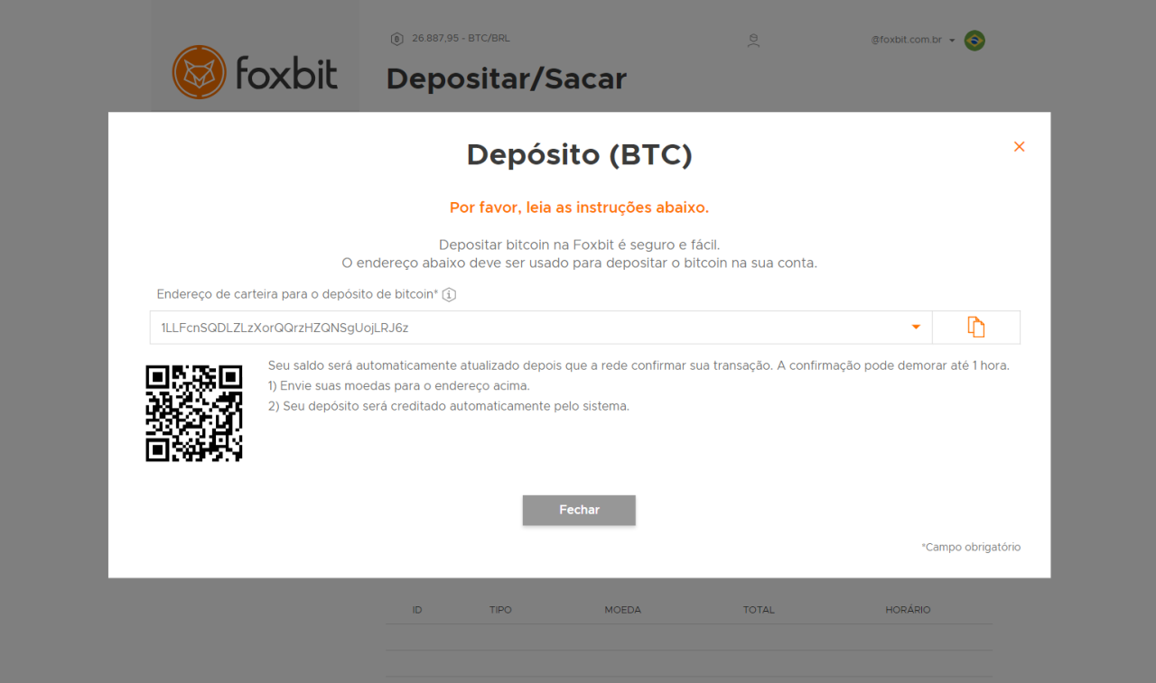Veja as últimas atualizações na Exchange - Foxbit